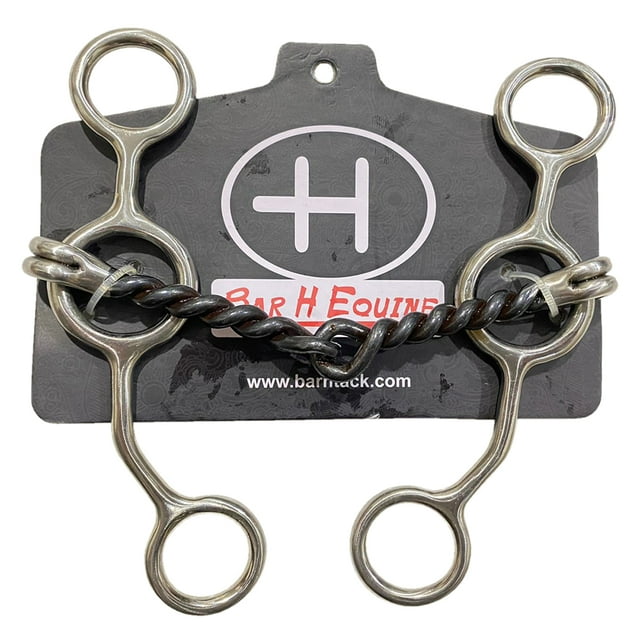 Bar H Equine Horse Junior Sweet Iron Twisted Wire 5 In Mouth Gag Bit ...