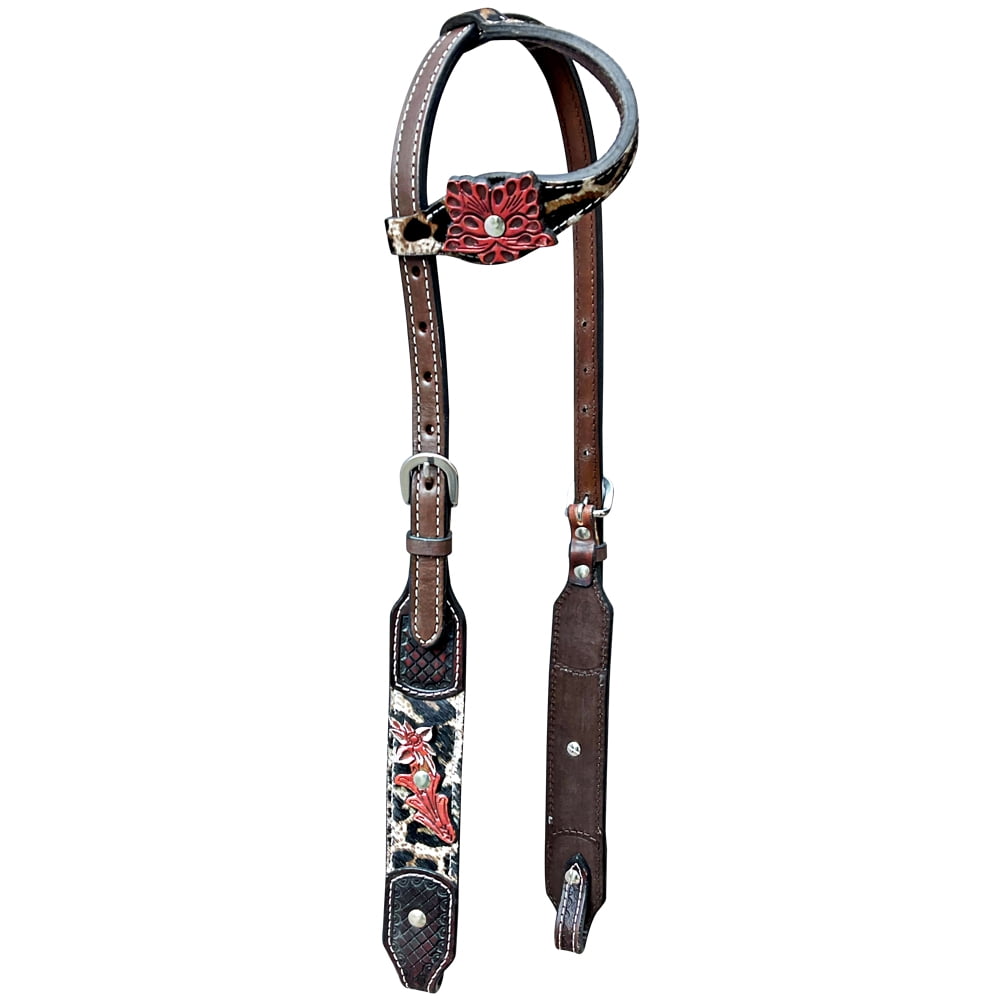 Bar H Equine Horse Leather Lilibeth Horse One Ear Headstall Brown ...