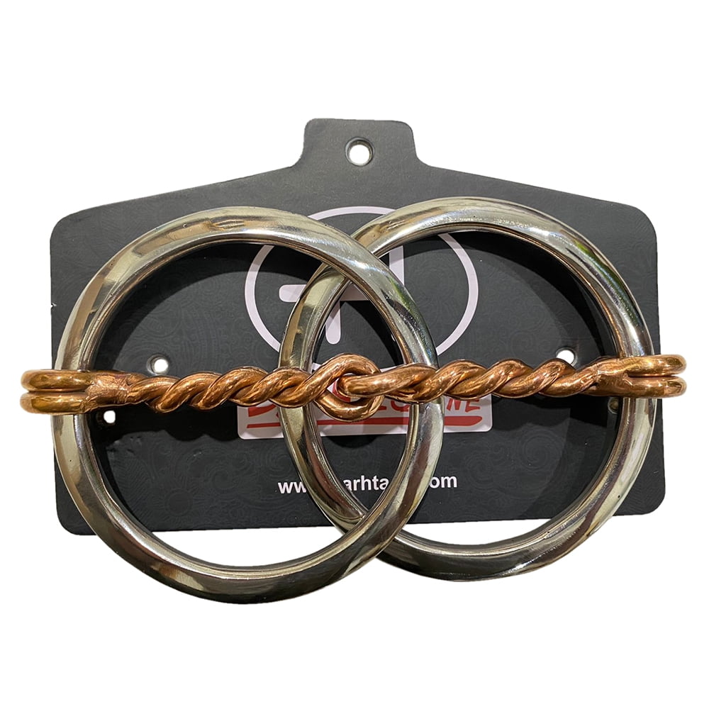 Bar H Equine Horse O Ring With Twisted Copper Wire Mouth Snaffle Bit Stainless Steel - Walmart.com