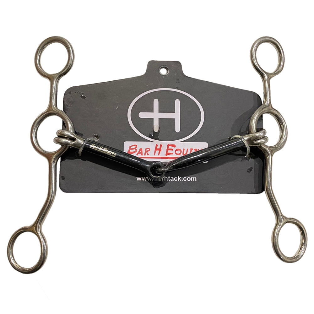 Bar H Equine Western Horse 5 In Mouth Heavy-Duty Gag Bit Solid ...