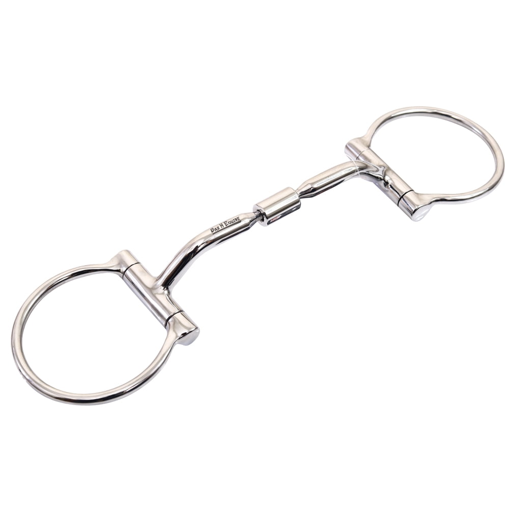 Bar H Equine Small Port D Ring Bit W/ Roller Bit Stainless Steel - Walmart.com