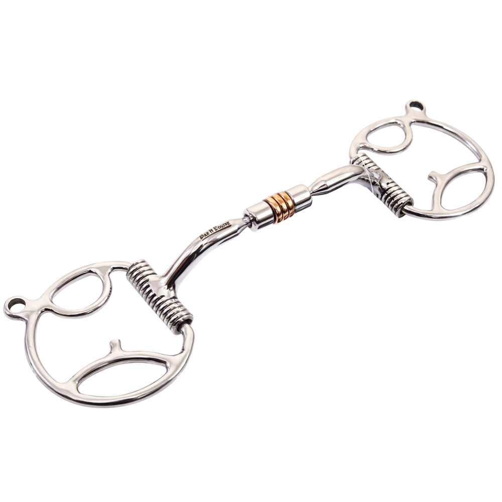 Bar H Equine Small Port Tongue Relief D Ring Horse Mouth Snaffle Bit W ...