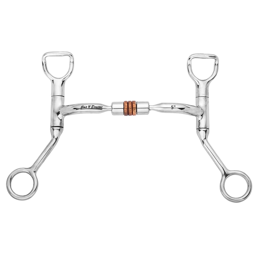 BAR H EQUINE Western Short Shank Bit with Comfort Mouth & Copper ...