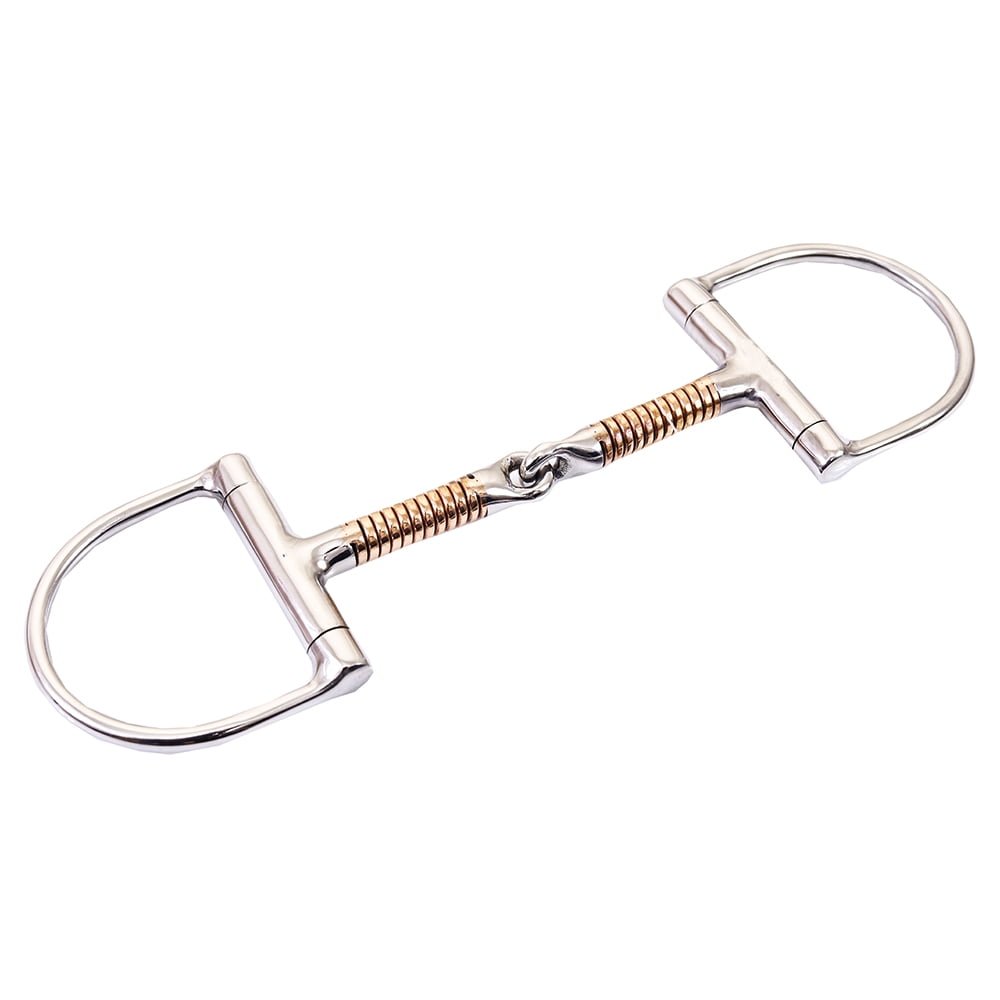 Bar H Equine Stainless Steel Briken Mouth Copper D Ring Racing Snaffle ...