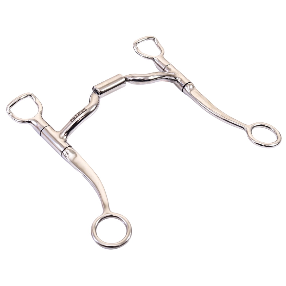 Bar H Equine Stainless Steel Med Port Shank Horse Mouth Bit W/ Roller ...