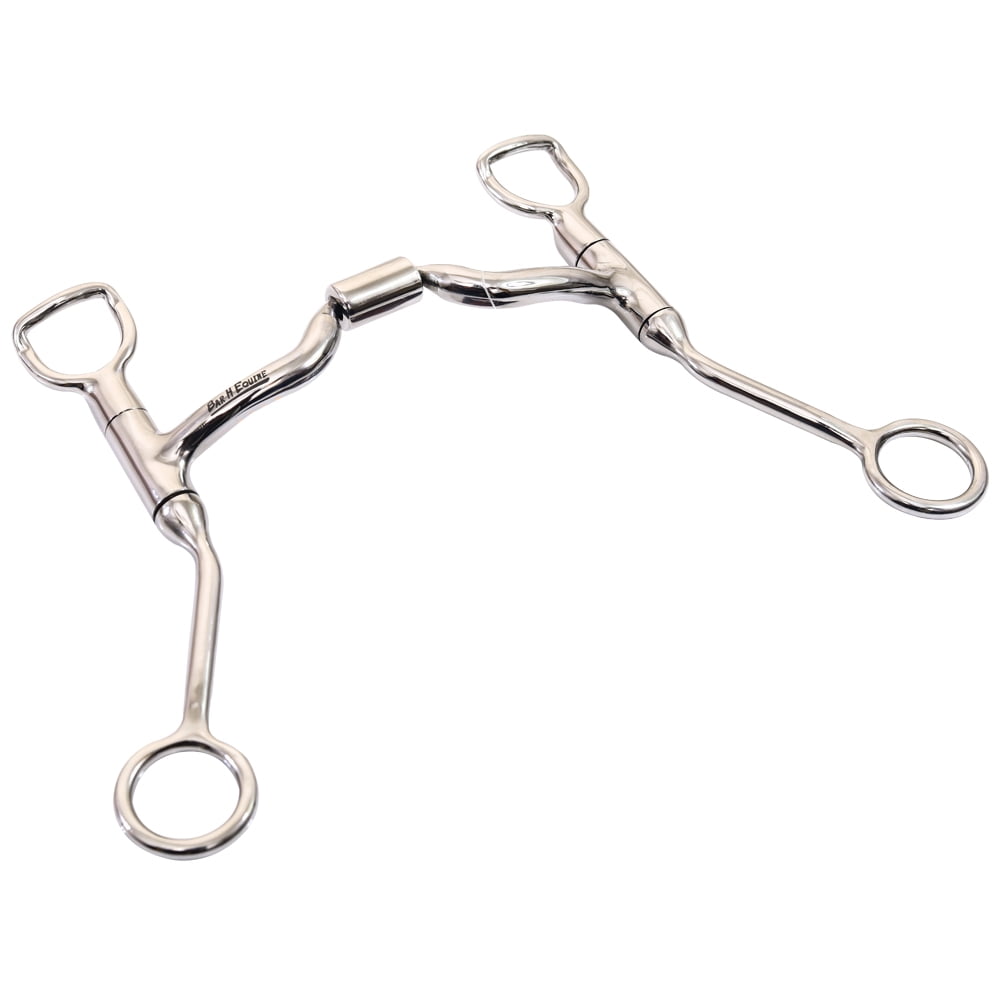 Bar H Equine Western Port Swivel Shank Snaffle Horse Mouth Bit ...