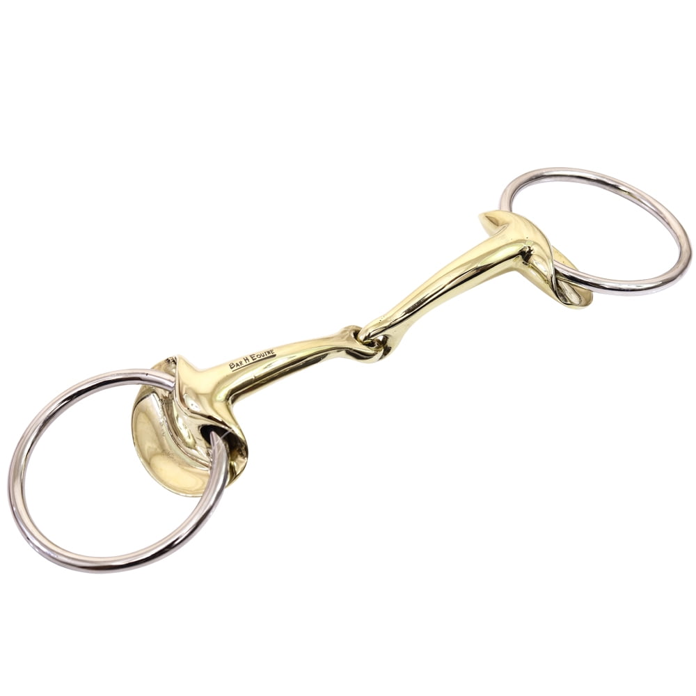 Bar H Equine Stainless Steel O Ring Broken Snaffle Brass Mouth Bit|Bits ...