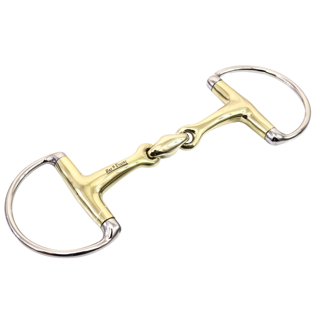 Bar H Equine Western 3 In D Ring Brass 5 In Mouth Snaffle Horse Bit Stainless Steel - Walmart.com