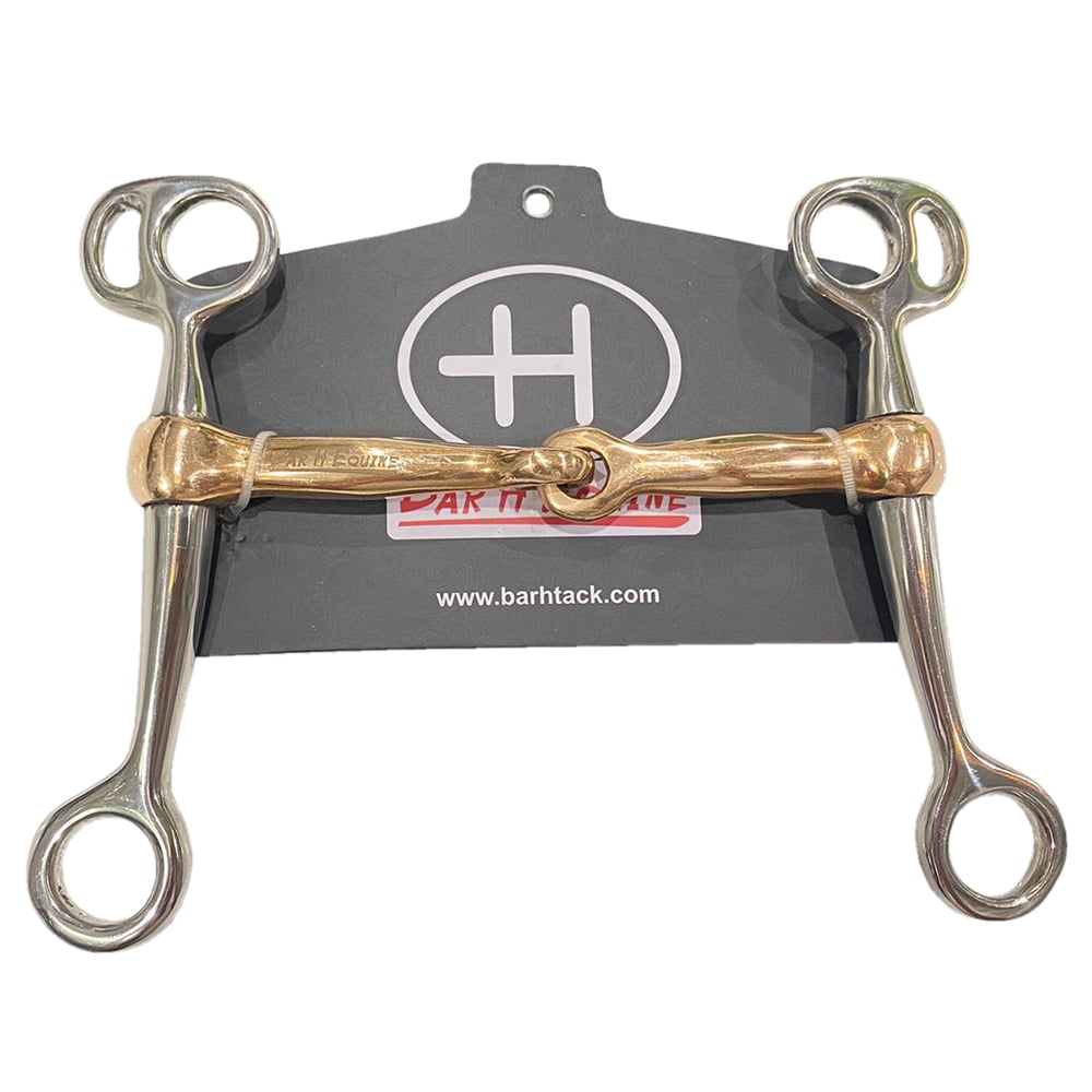 Bar H Equine Western Horse Tom Thumb Bit 5 In Copper Mouthpiece Shanks ...