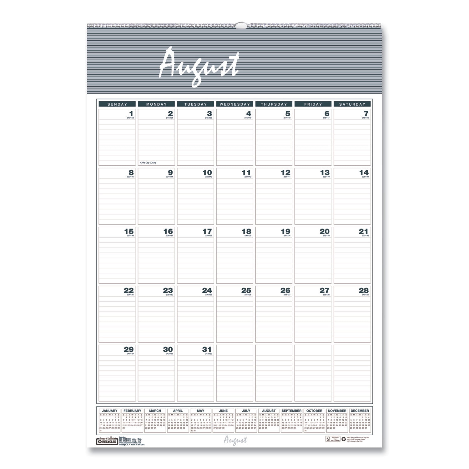 Bar Harbor Academic Wall Calendar, 12" x 17" - Walmart.com