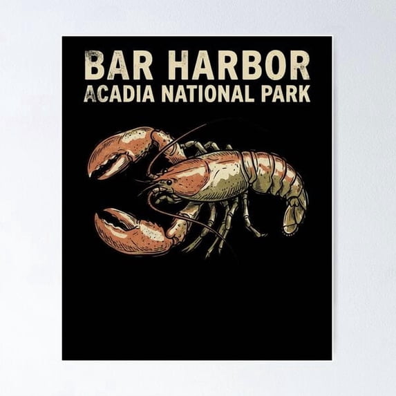 Bar Harbor Acadia National Park Visit Acadia Gear Poster , Poster Print ...