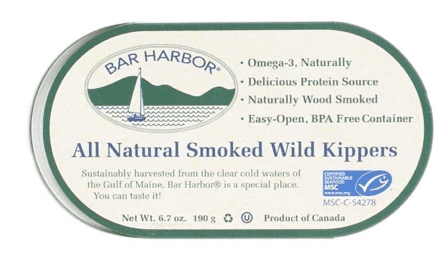 Bar Harbor All Natural Smoked Wild Kippers 6.7 oz Pack of 4 - Walmart.com