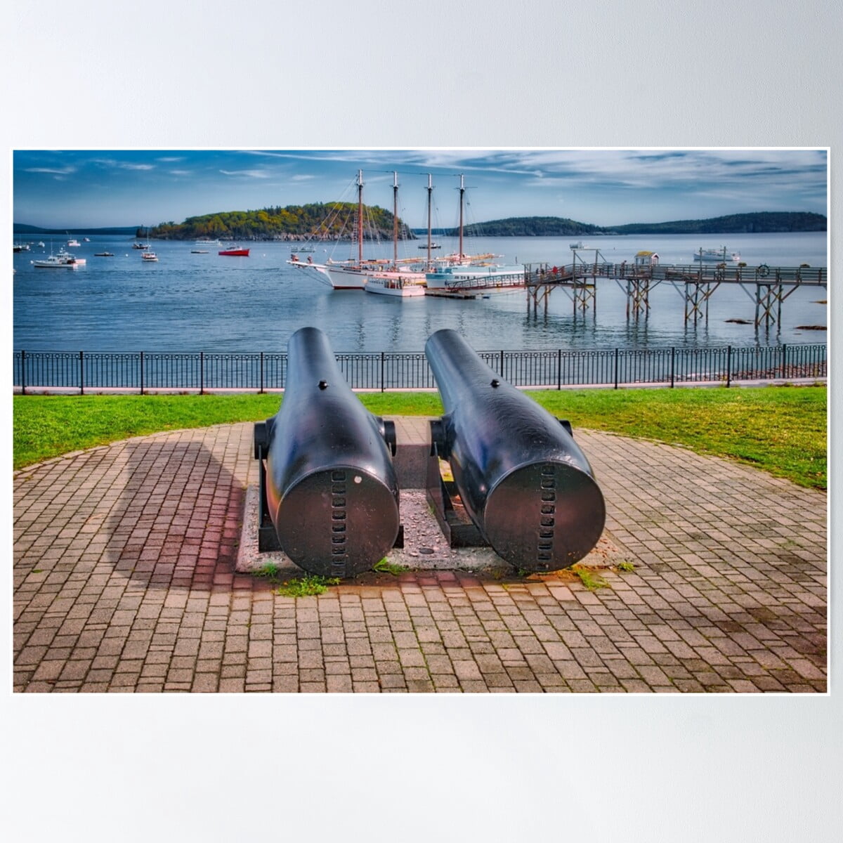 Bar Harbor Cannons Poster Wall Art, Modern Wall Decor For Living Room ...