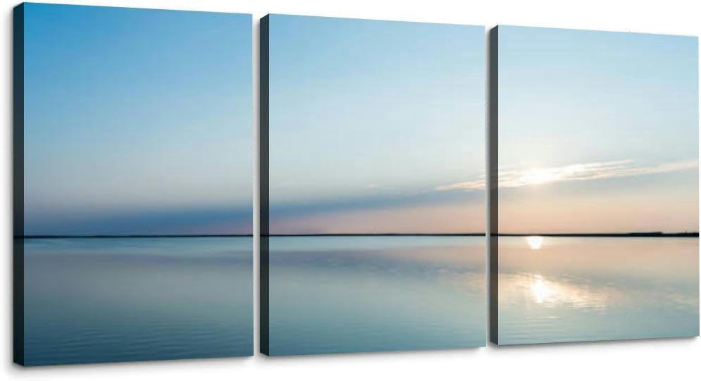 Bar Harbor Coastline 3 Piece Canvas Wall Art for Living Room Bedroom ...