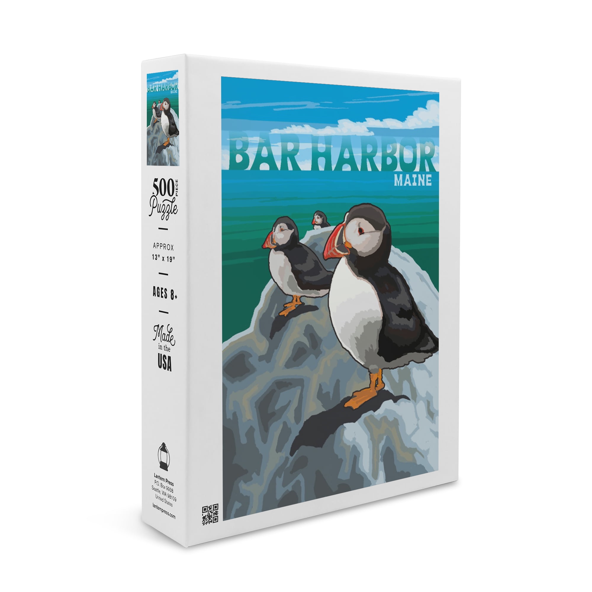 Bar Harbor, Maine, Puffins (19x27 inches, Premium 500 Piece Jigsaw ...