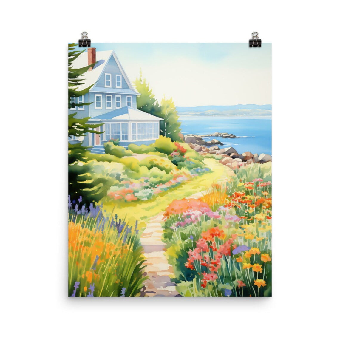 Bar Harbor Print, Coastal Maine Wall Art, Mount Desert Island Poster ...