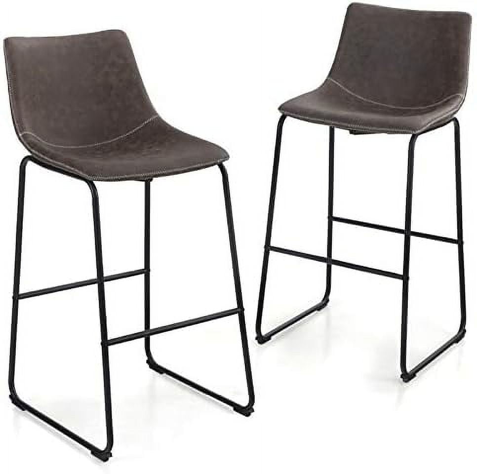 Bar Height Bar Stools Set of 2 with Back 30 inch Tall Stools for ...