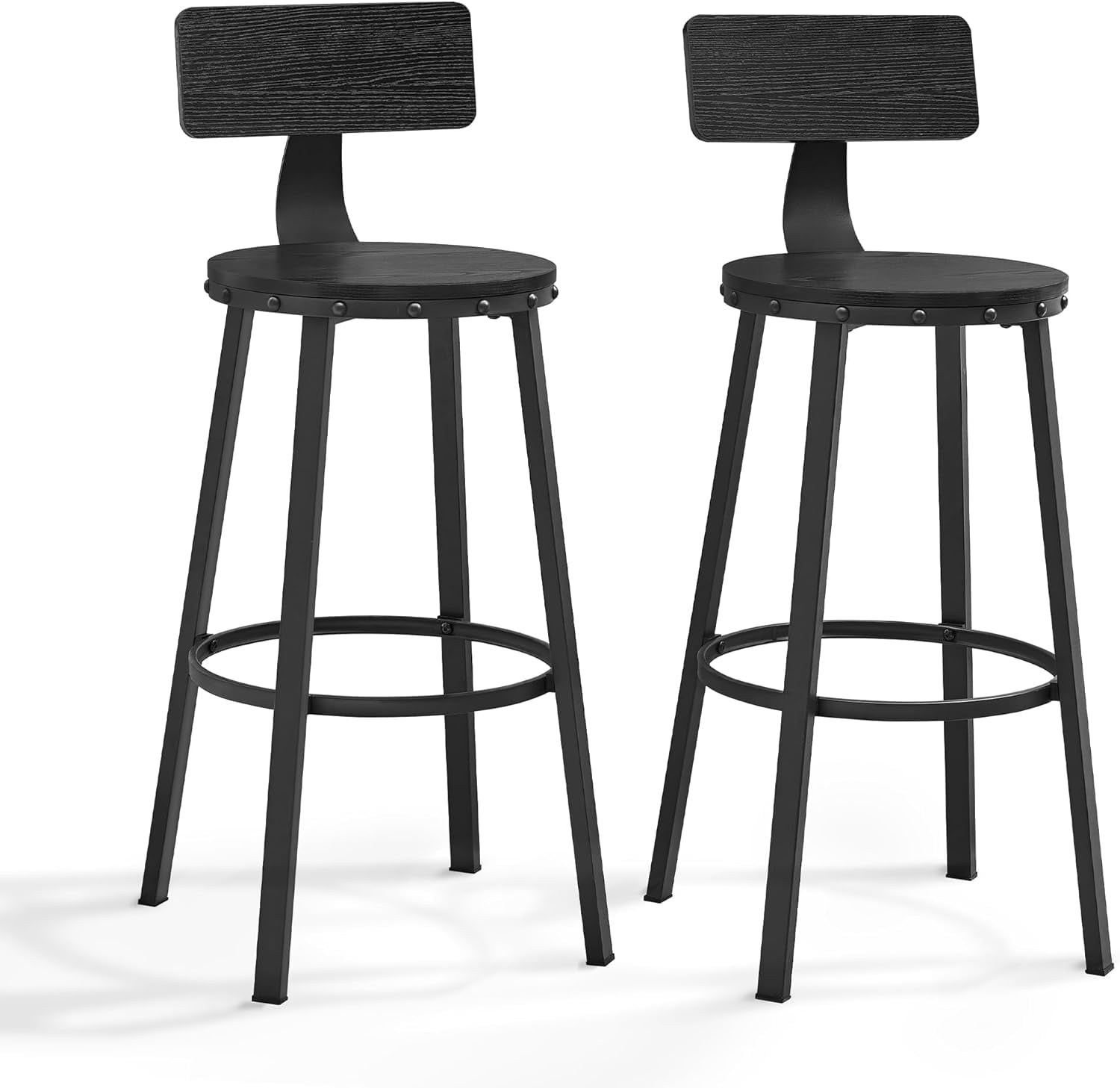 Bar Height Barstools with Back, 28.7 Inches Counter Stools Bar Chairs ...