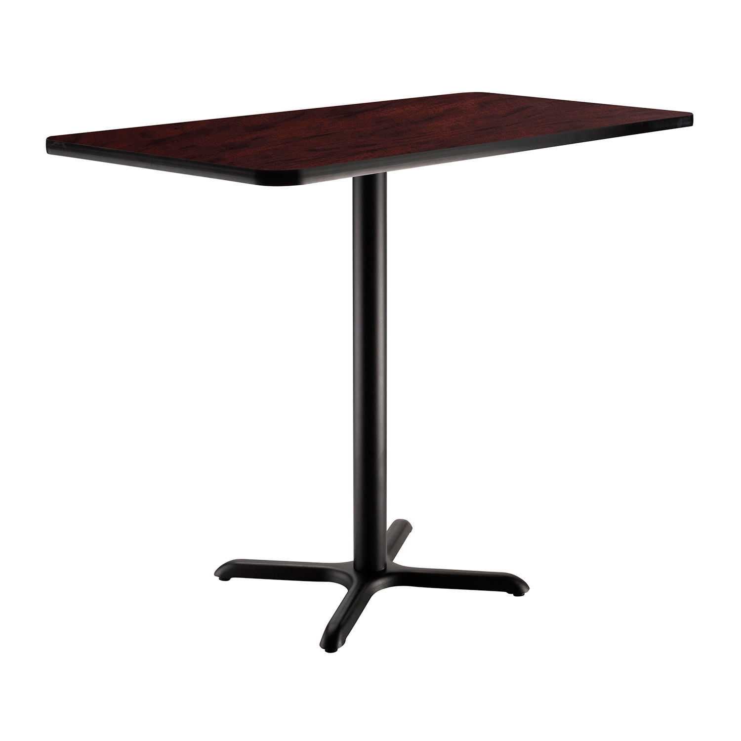 Bar Height Breakroom Table, Mahogany, 48"L x 30"W x 42"H - Walmart.com