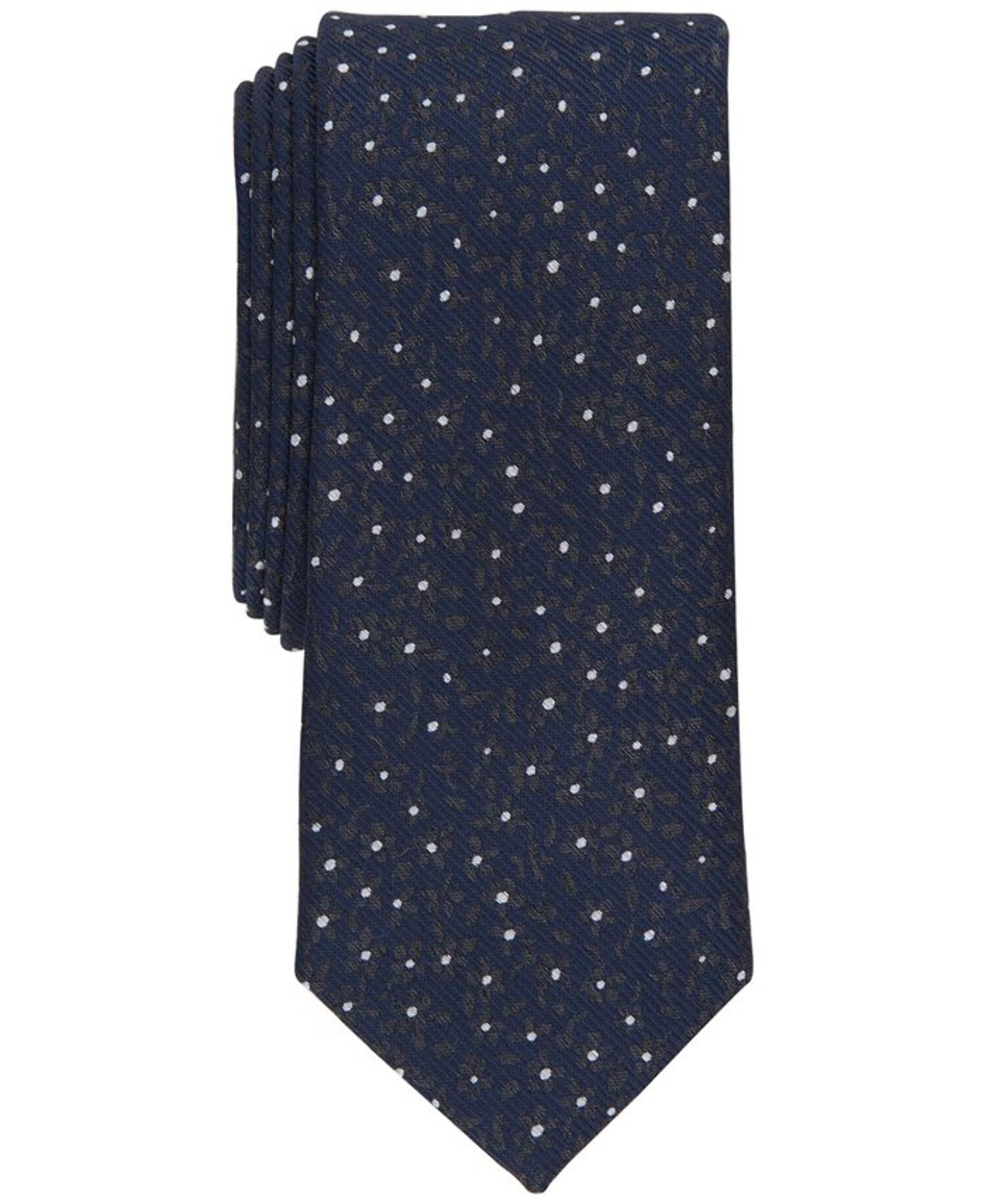 Bar III Men's Attison Skinny Floral Neat Tie Black Size Regular ...