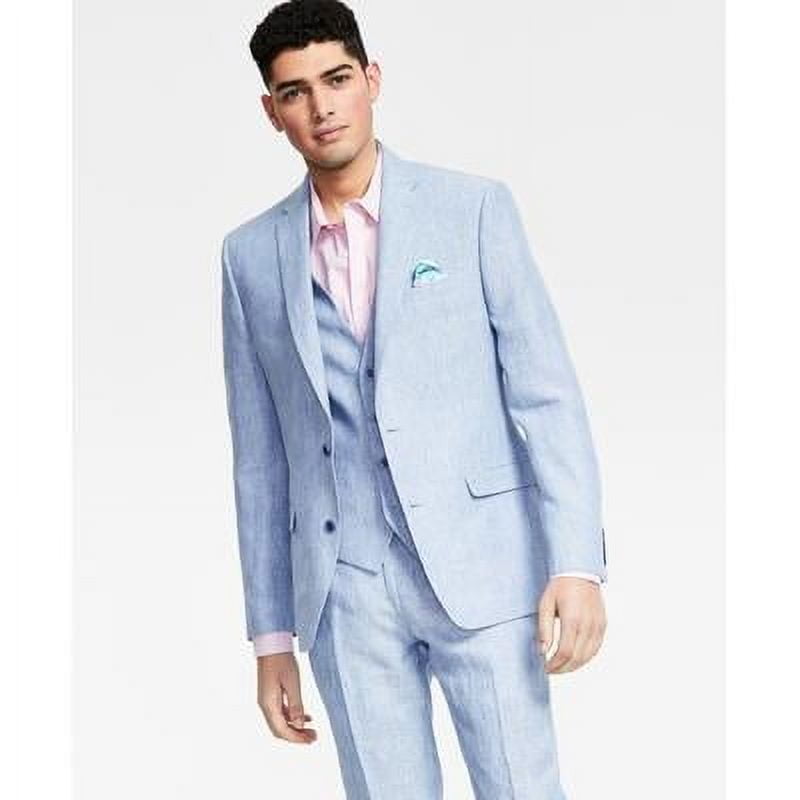 Bar III Men's Slim Fit Linen Light Blue Chambray Suit Jacket 40R ...