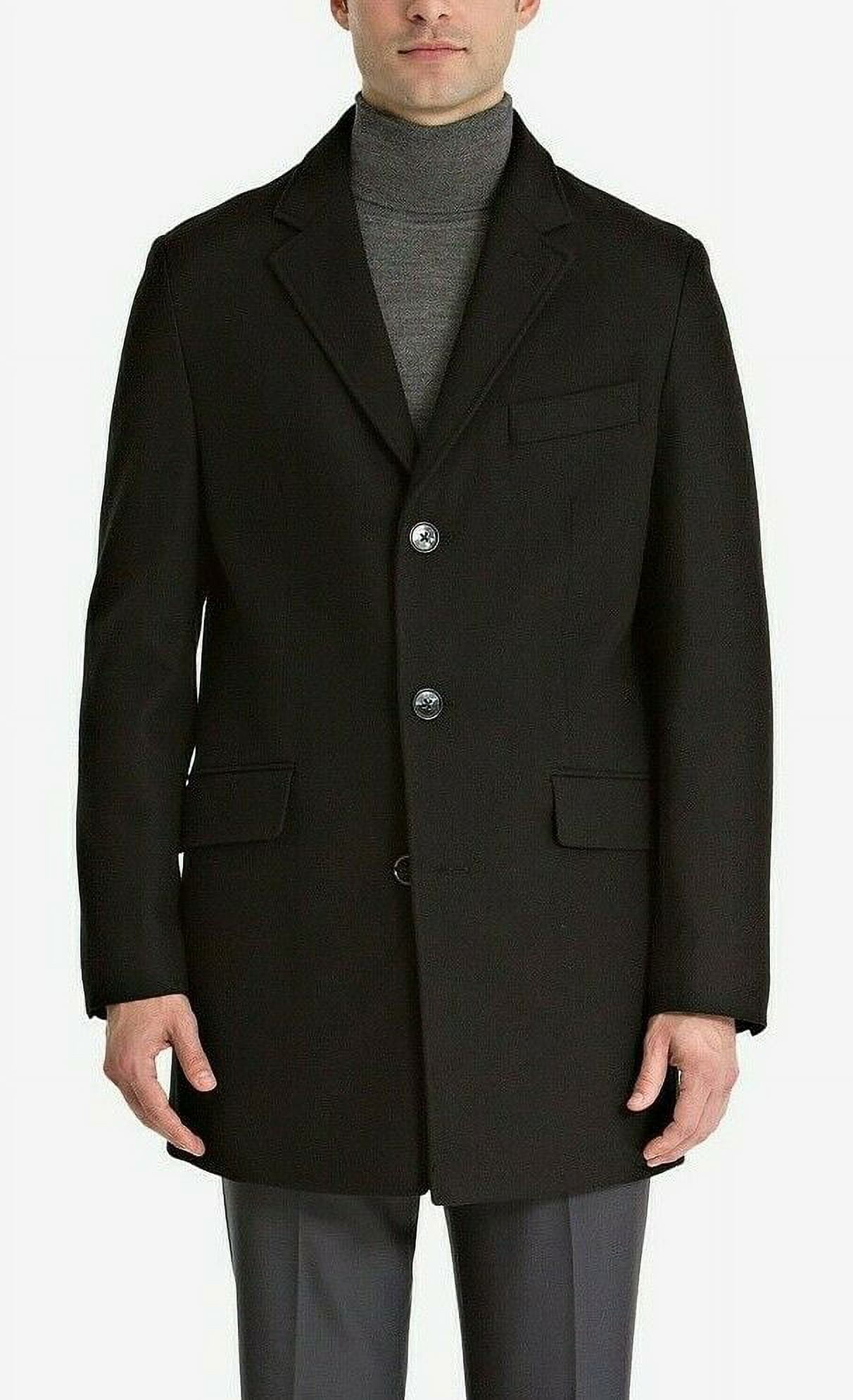 Bar III Men's Slim-Fit Overcoat Black 42R MSRP $350 - Walmart.com