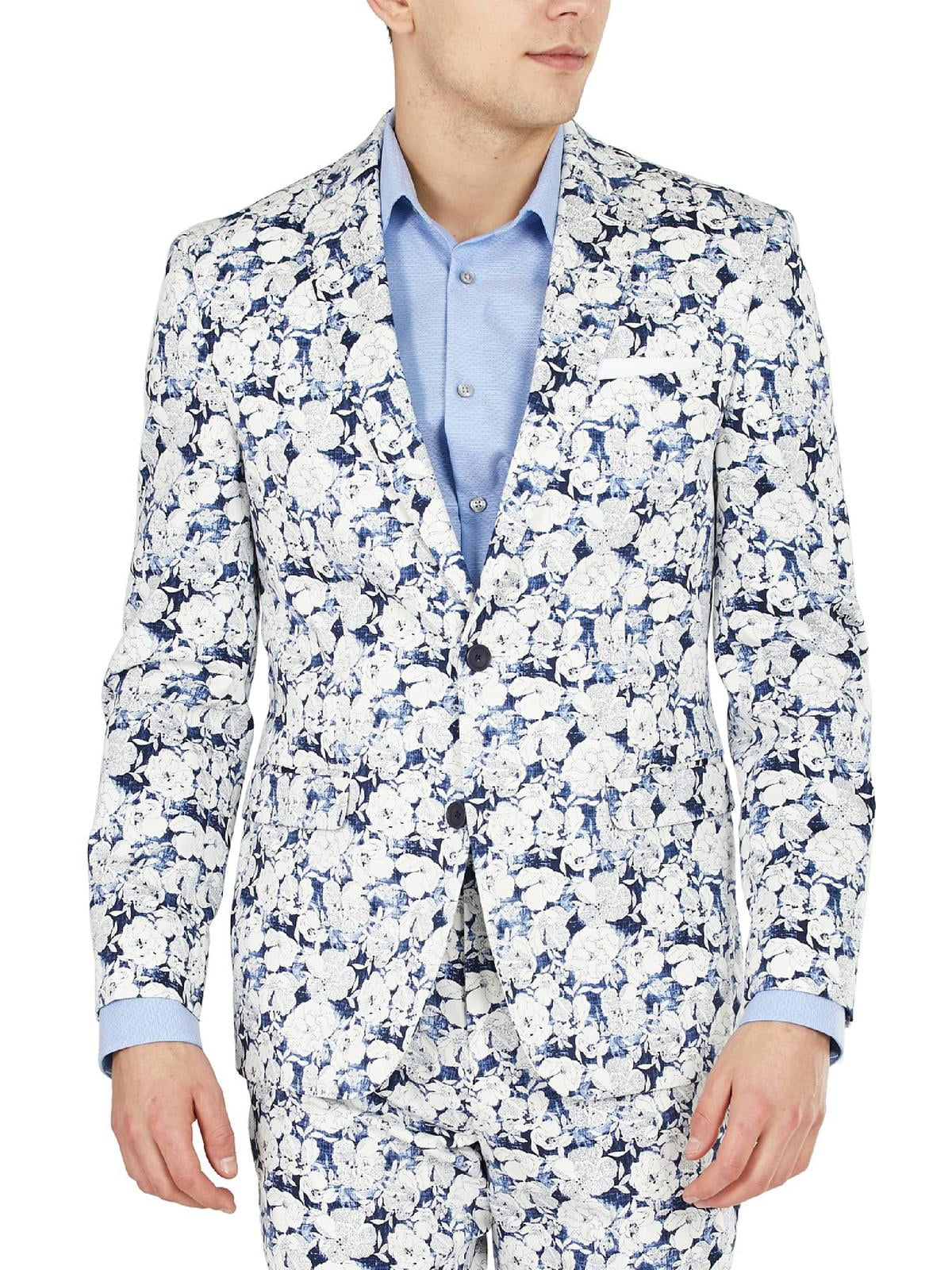 Bar III Mens Floral Print Slim Fit Blazer - Walmart.com