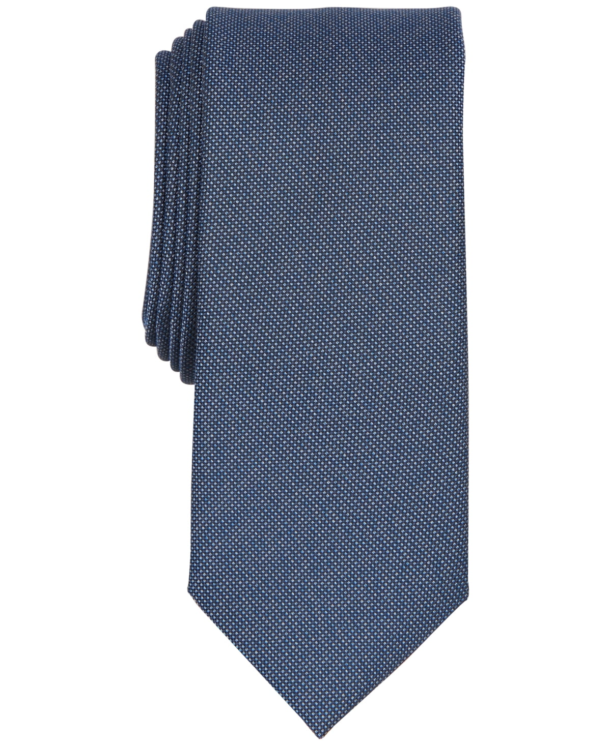 Bar III Mens Tie Cobbled Solid Necktie Denim Blue - Walmart.com