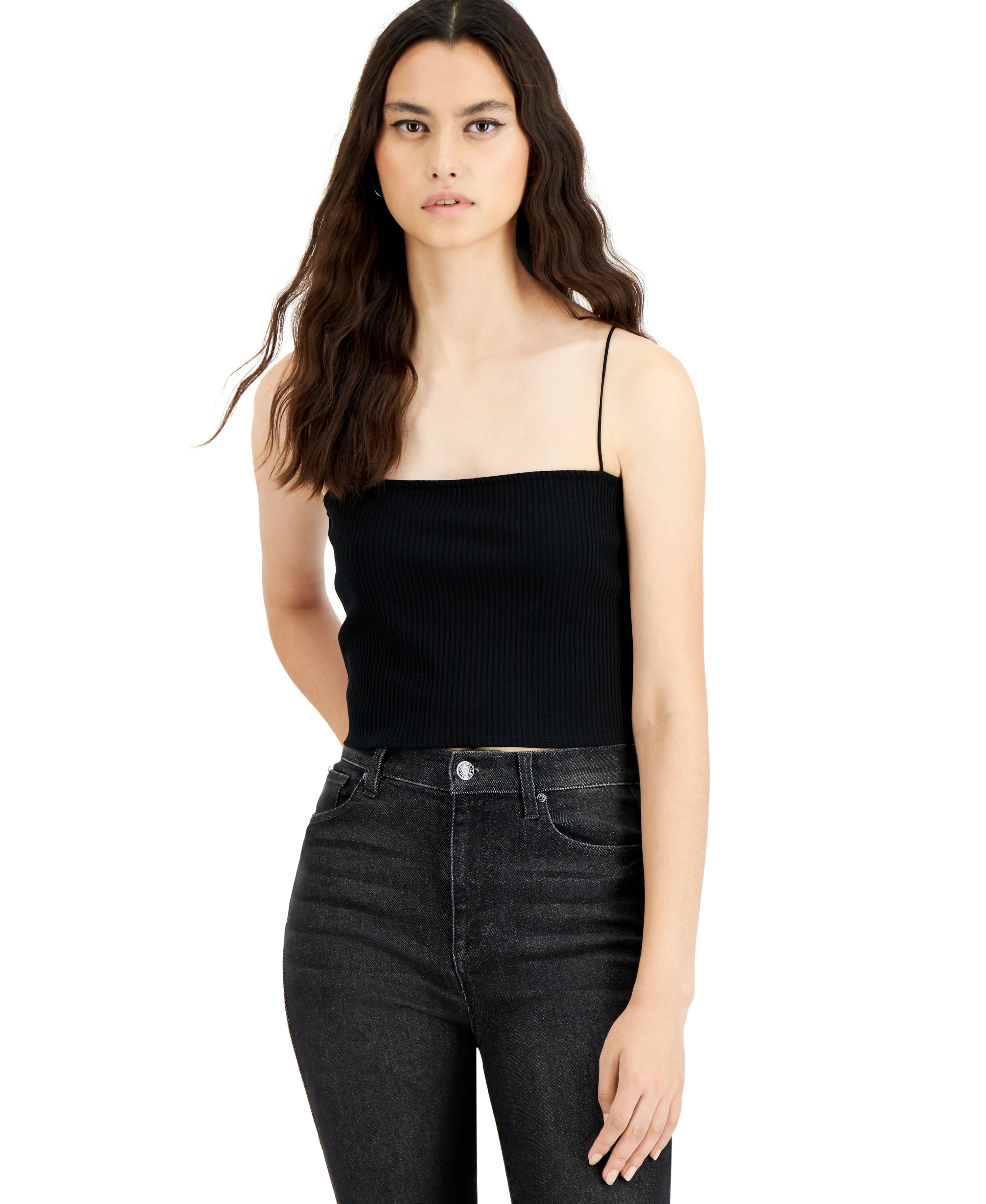 Bar III Square Neck Camisole Deep Black S - Walmart.com