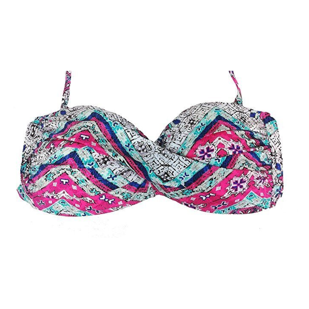 Bar III Twist Front Convertible Bandeau Bikini Top IN Mayan Revival ...