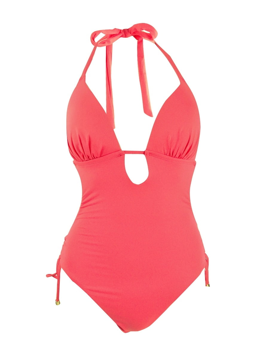 Bar III Women's Solid Cutout One-Piece Swimsuit - Walmart.com