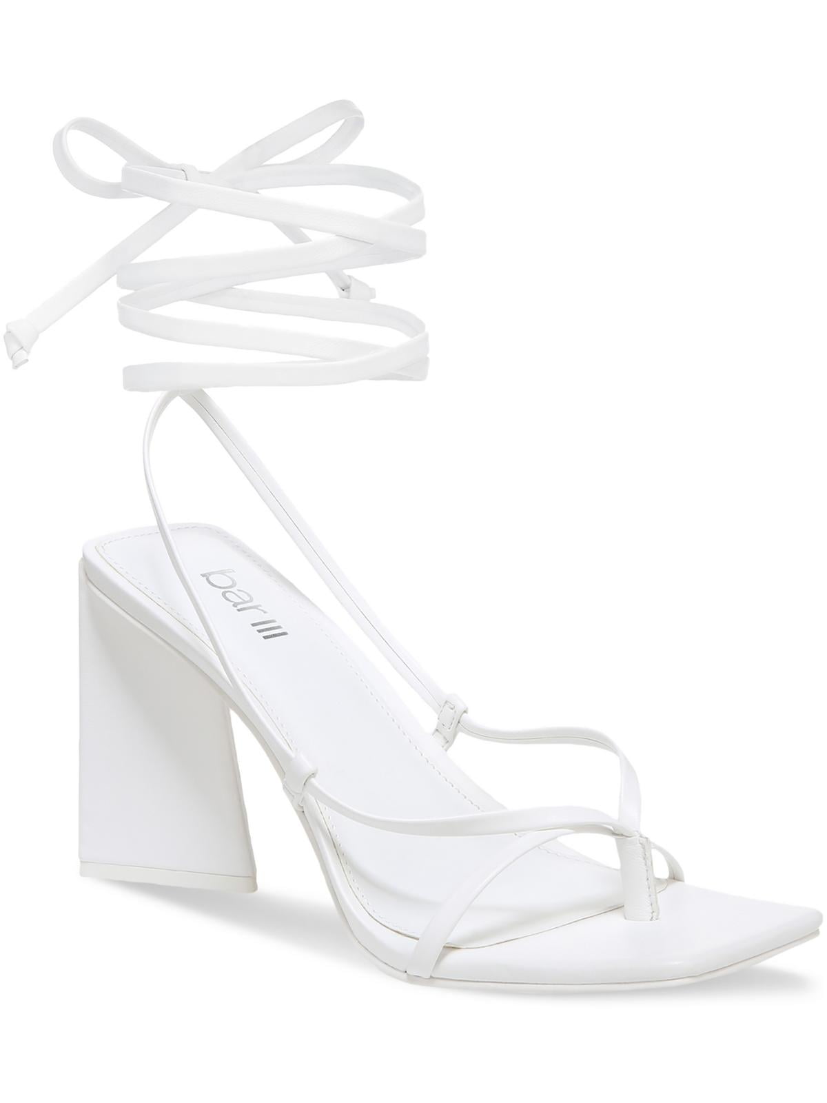 Bar III Womens AURORAA Faux Leather Strappy Block Heel - Walmart.com