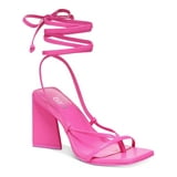 Bar III Womens Alana Faux Leather Ankle Tie Slingback Sandals - Walmart.com