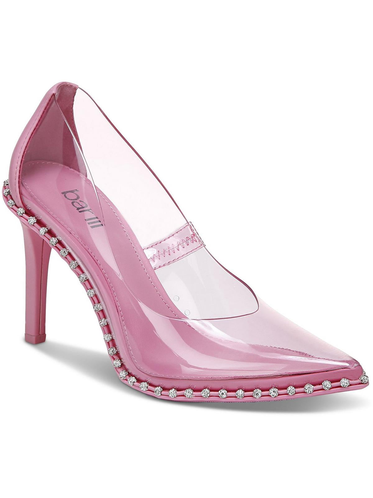 Bar III Womens Binsa 3P Clear Studded Pumps - Walmart.com
