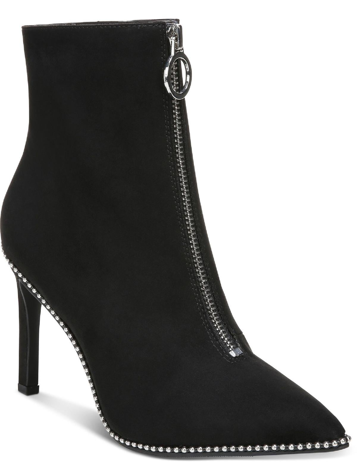Bar III Womens Briget Microsuede Front Zipper Booties - Walmart.com