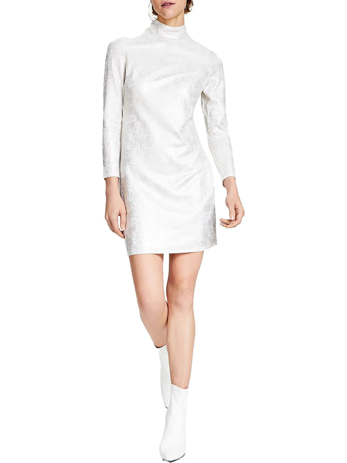 Bar III Womens Metallic Mini Sheath Dress - Walmart.com