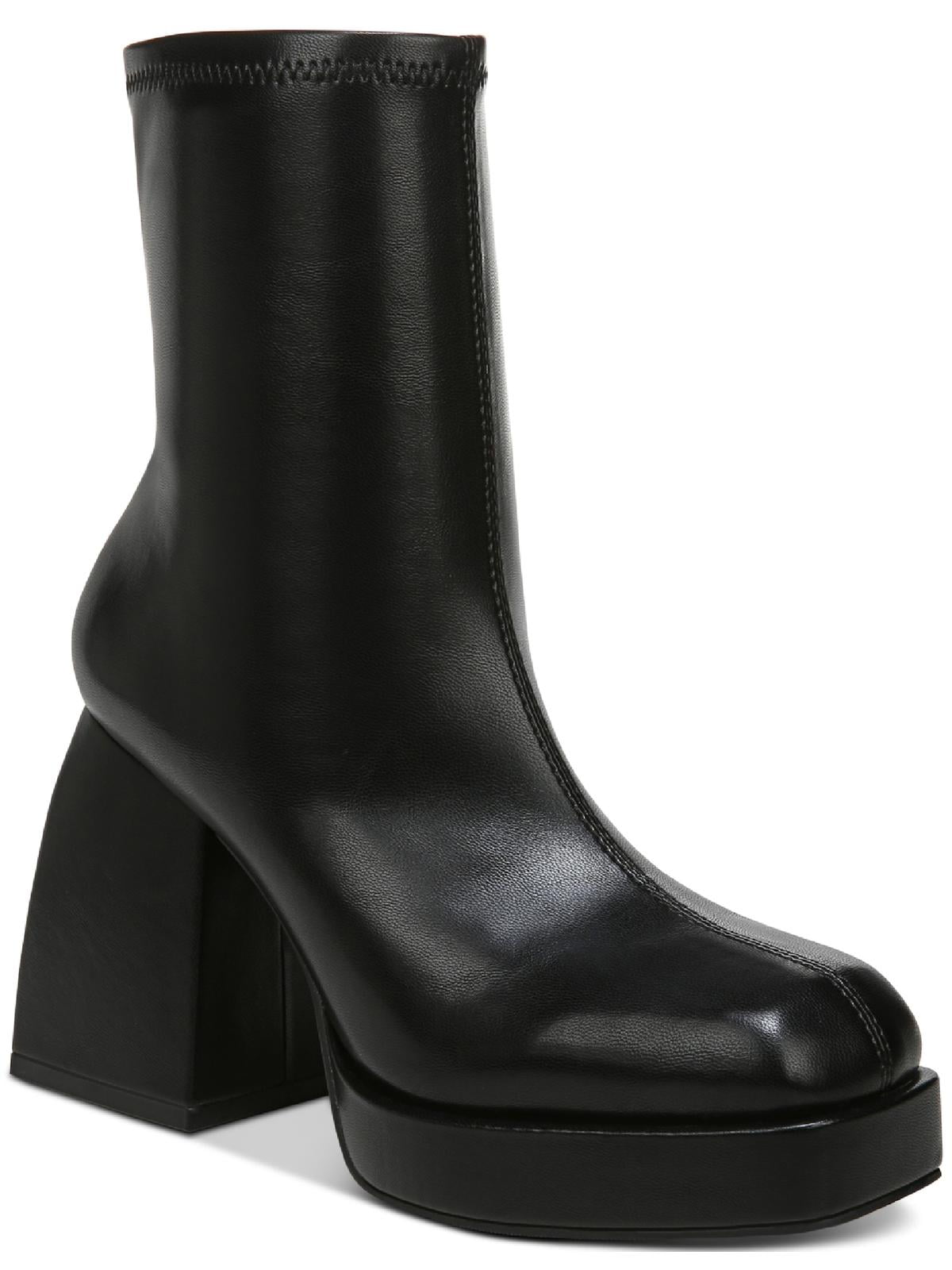Bar III Womens Narita Faux Leather Block Heel Ankle Boots - Walmart.com