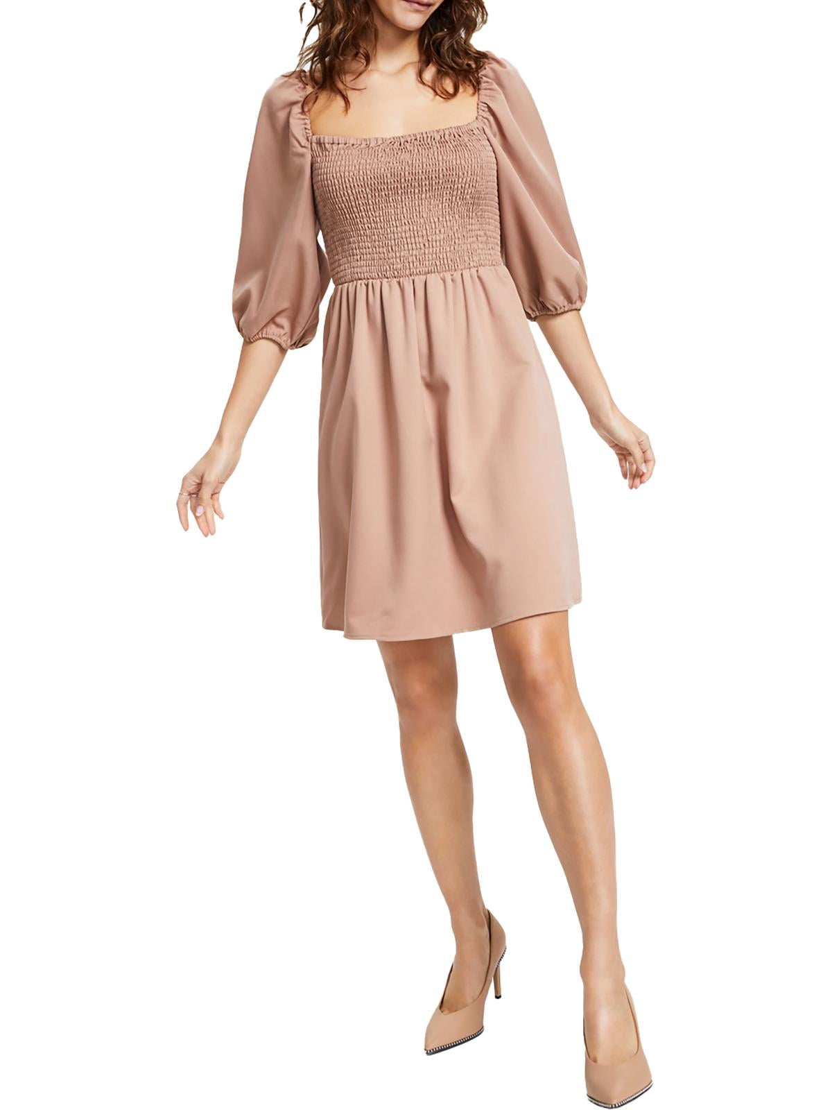 Bar III Womens Smocked Short Mini Dress - Walmart.com