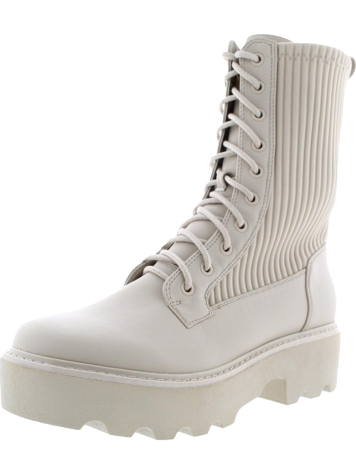 Bar III Womens Tarnyin Leather Lug sole Combat & Lace-up Boots ...