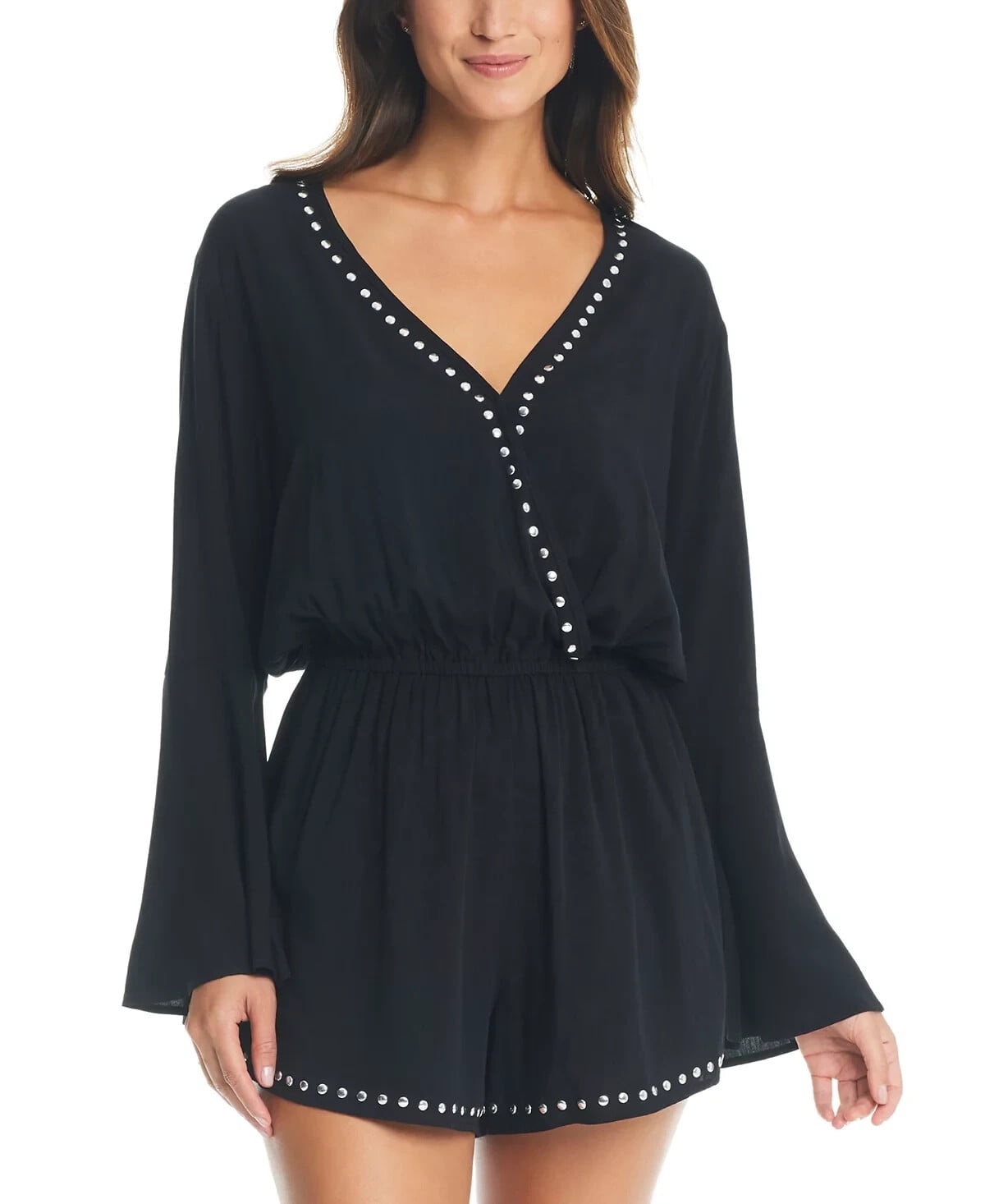 Bar III Women's Tell Me About It Stud Cover-Up Romper - Walmart.com