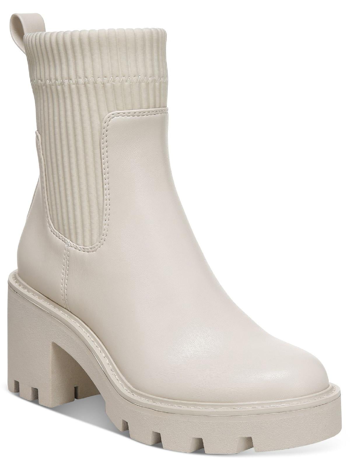 Bar III Womens Versuz Block Heel Leather Ankle Boots - Walmart.com