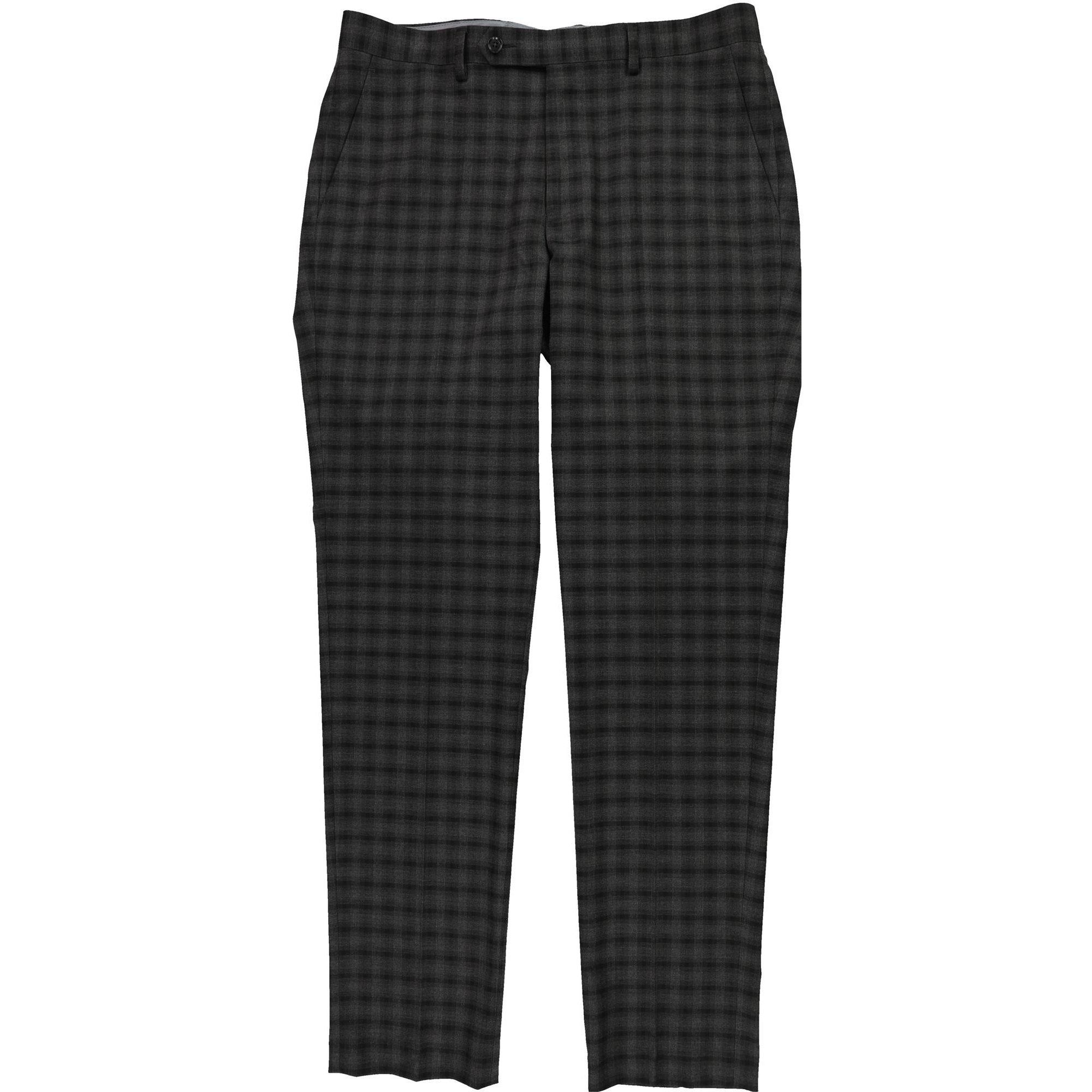 Bar Iii Men's Skinny Fit Check Suit Dress Pants Brown Check 34 x 32 ...