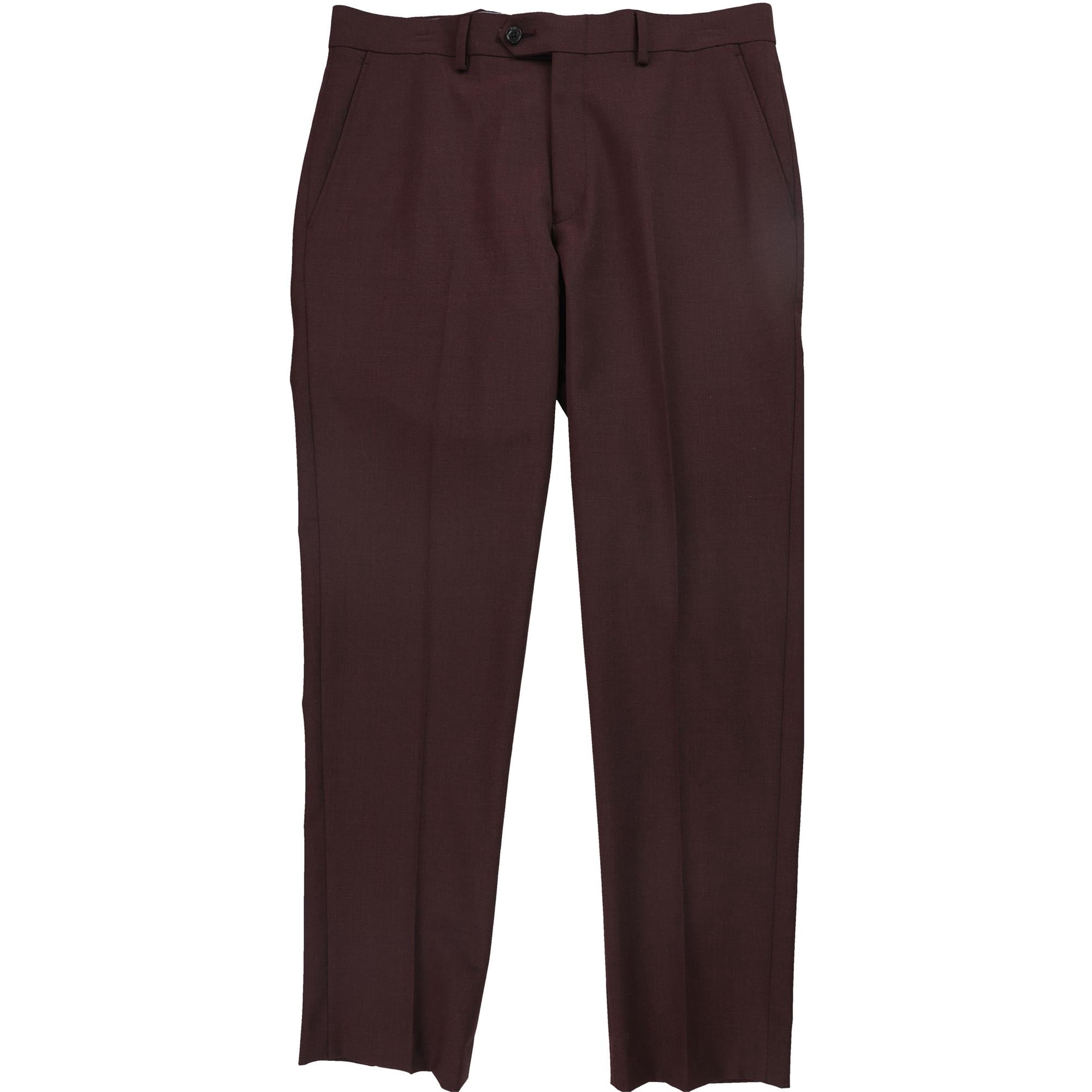 Bar Iii Men's Slim Fit Solid Suit Pant Burgundy 30 x 30 - Walmart.com