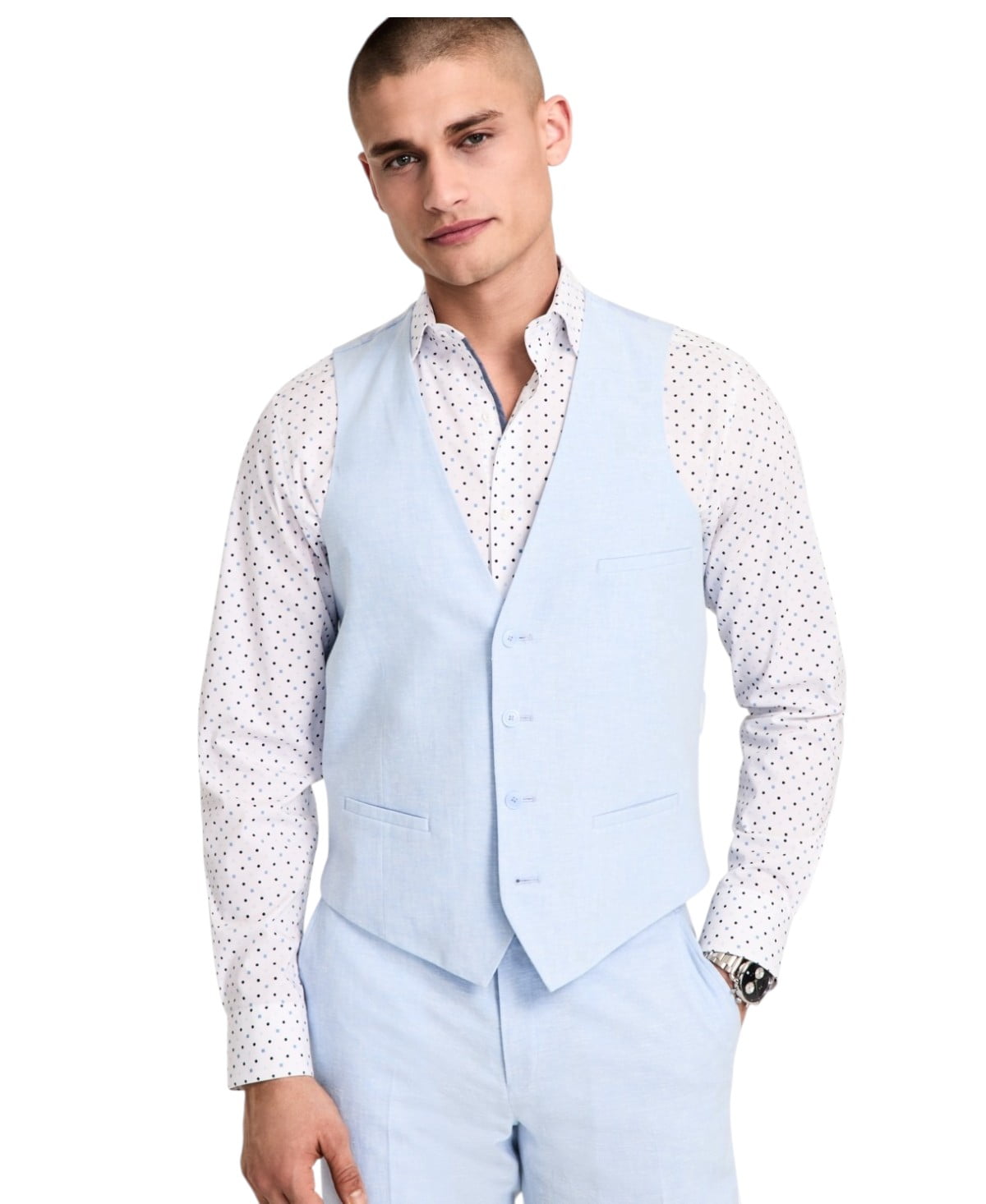 Bar Iii Mens Slim fit Button-Up Suit Vest XL Light Blue - Walmart.com