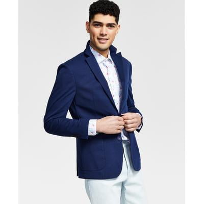 Bar Iii Mens Slim fit Sport Coat Blazer 36 R Navy Blue Solid - Walmart.com