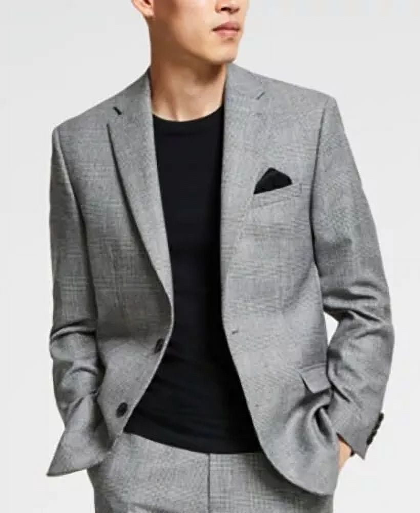 Bar Ill Men's Slim-Fit Black/White Plaid Suit Jacket Size 46L - Walmart.com