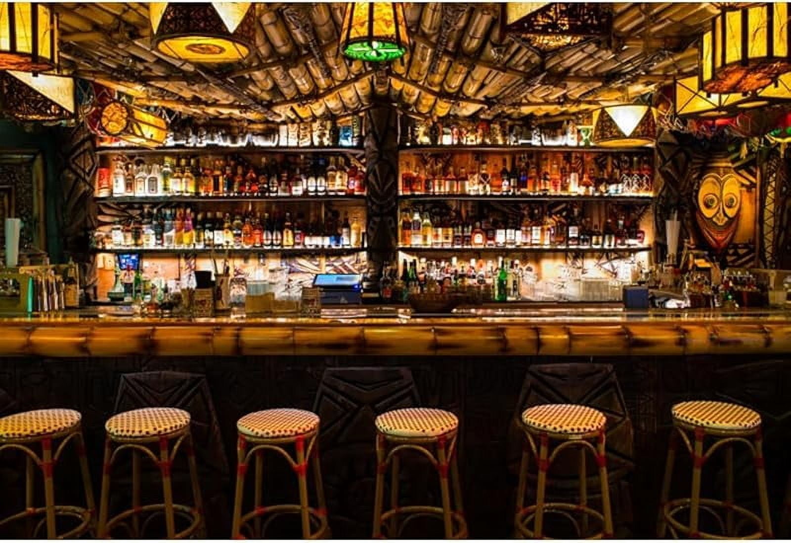 Bar Interior Backdrop for Photography Beer Bottles Wine Rack Pub ...