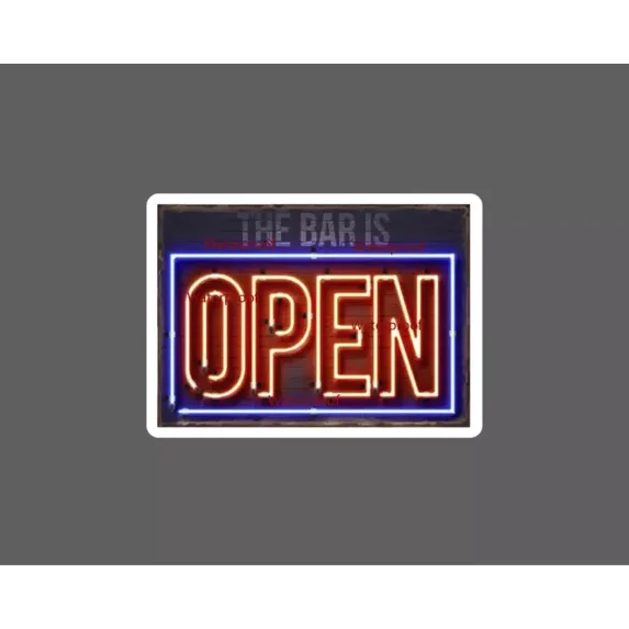 Bar Is Open Sticker Neon Brew Sticker Phone Decal Water Bottle Stickers ...