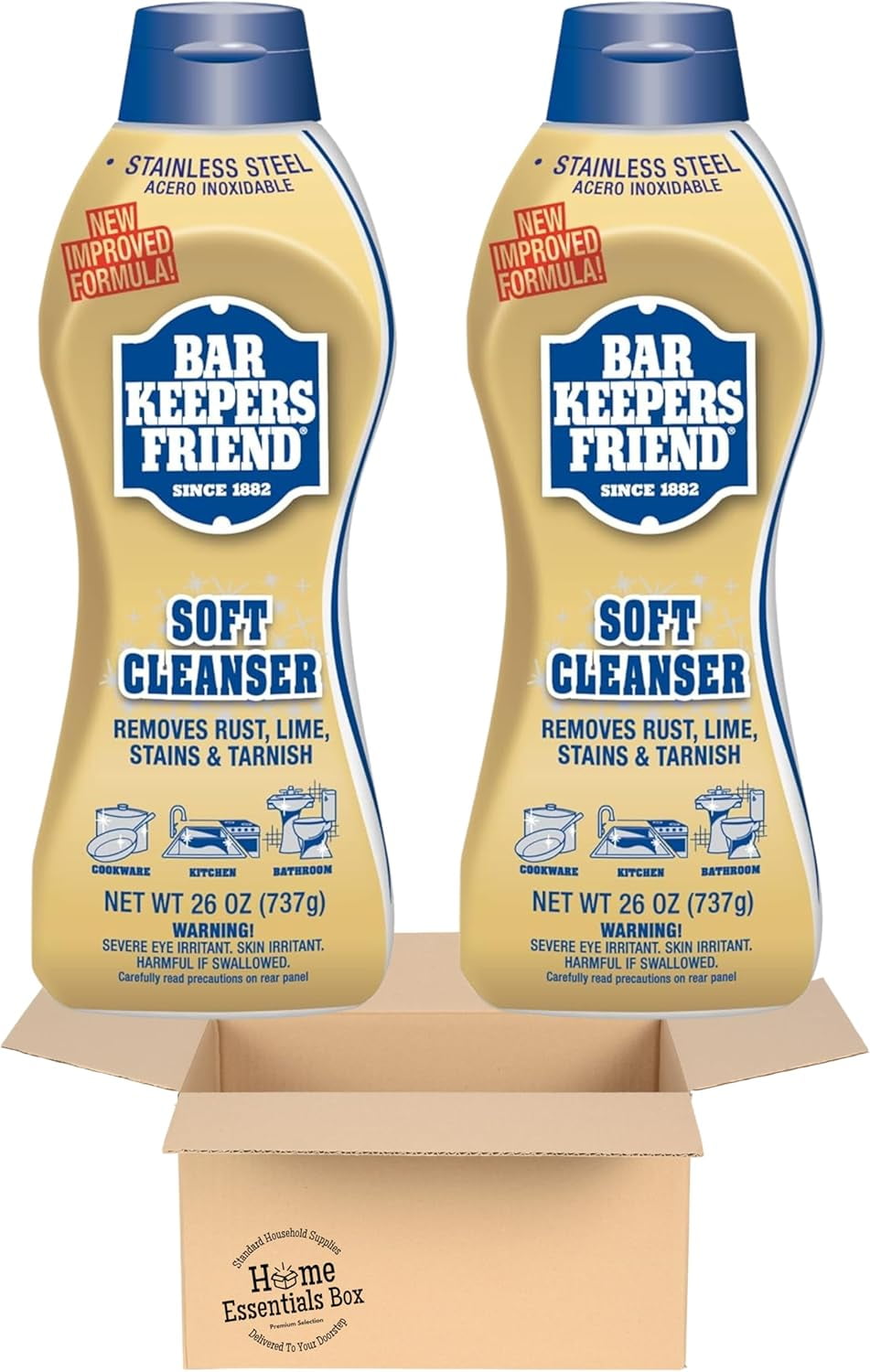 Bar Keeper Friend Soft Cleanser Liquid (2 x 26 Ounce) Multipurpose ...