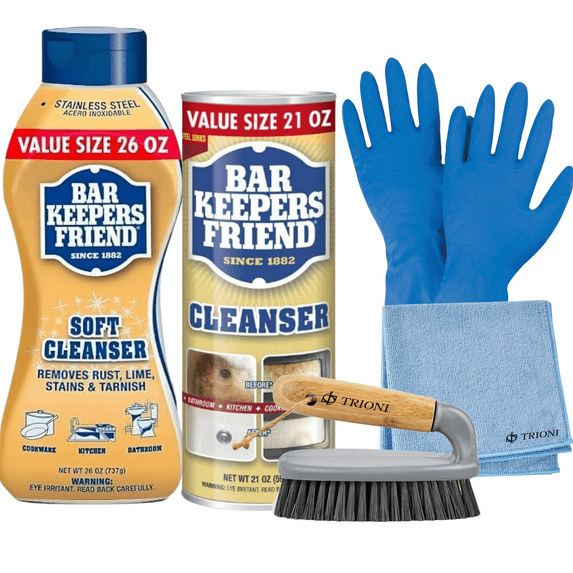 Bar Keeper's Friend Cleanser Power Duo Includes Soft Cleanser (1x26 oz ...